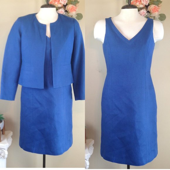 Talbots | Dresses | Talbots 2 Pc Dress Blazer Suit Irish Linen | Poshmark
